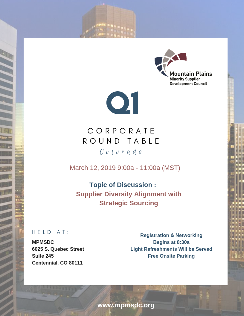 Q1 Colorado Corporate Round Table | MPMSDC